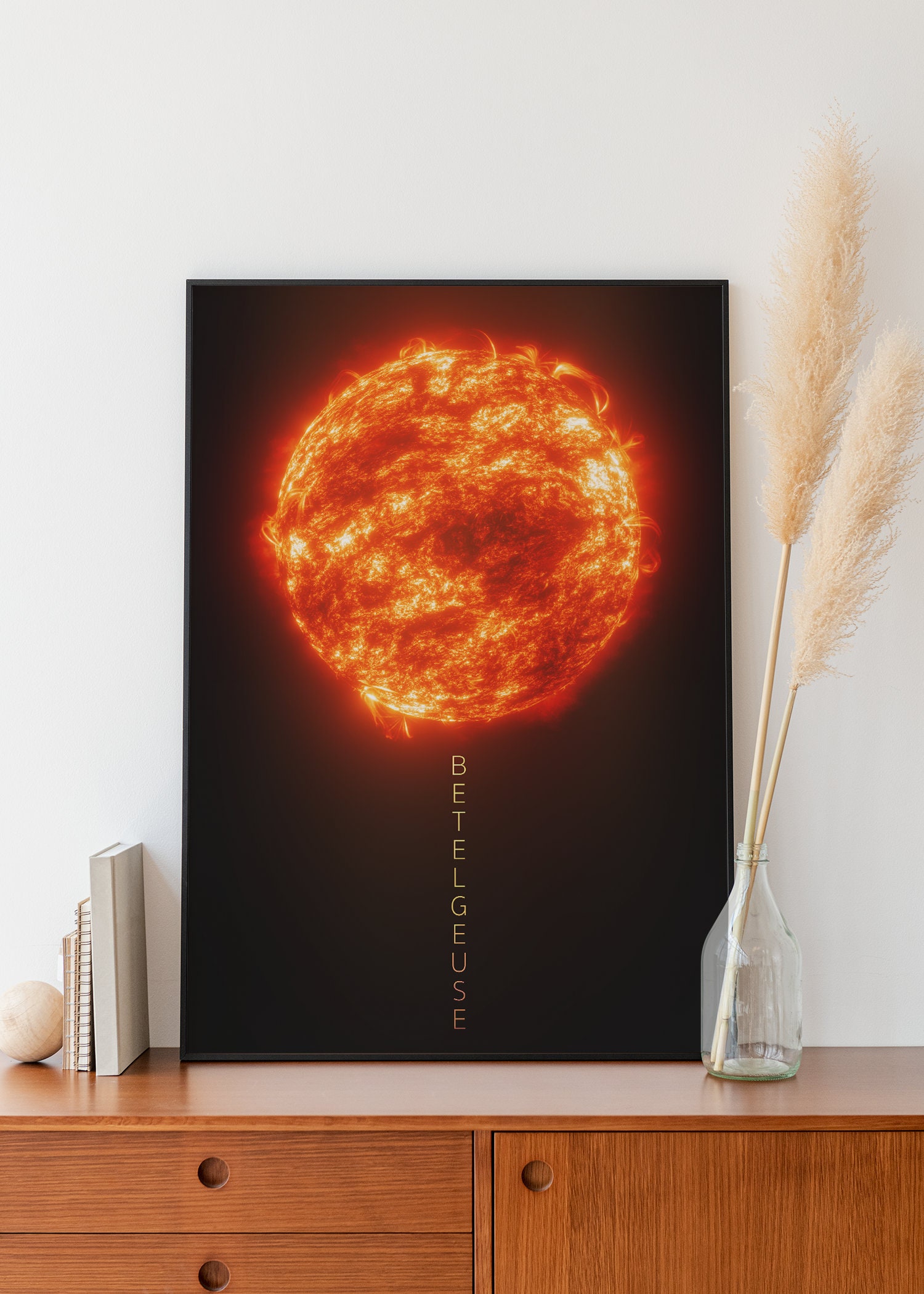 Betelgeuse, Space Art Print, Star Poster, Wall Art Decor, Gallery Wall ...
