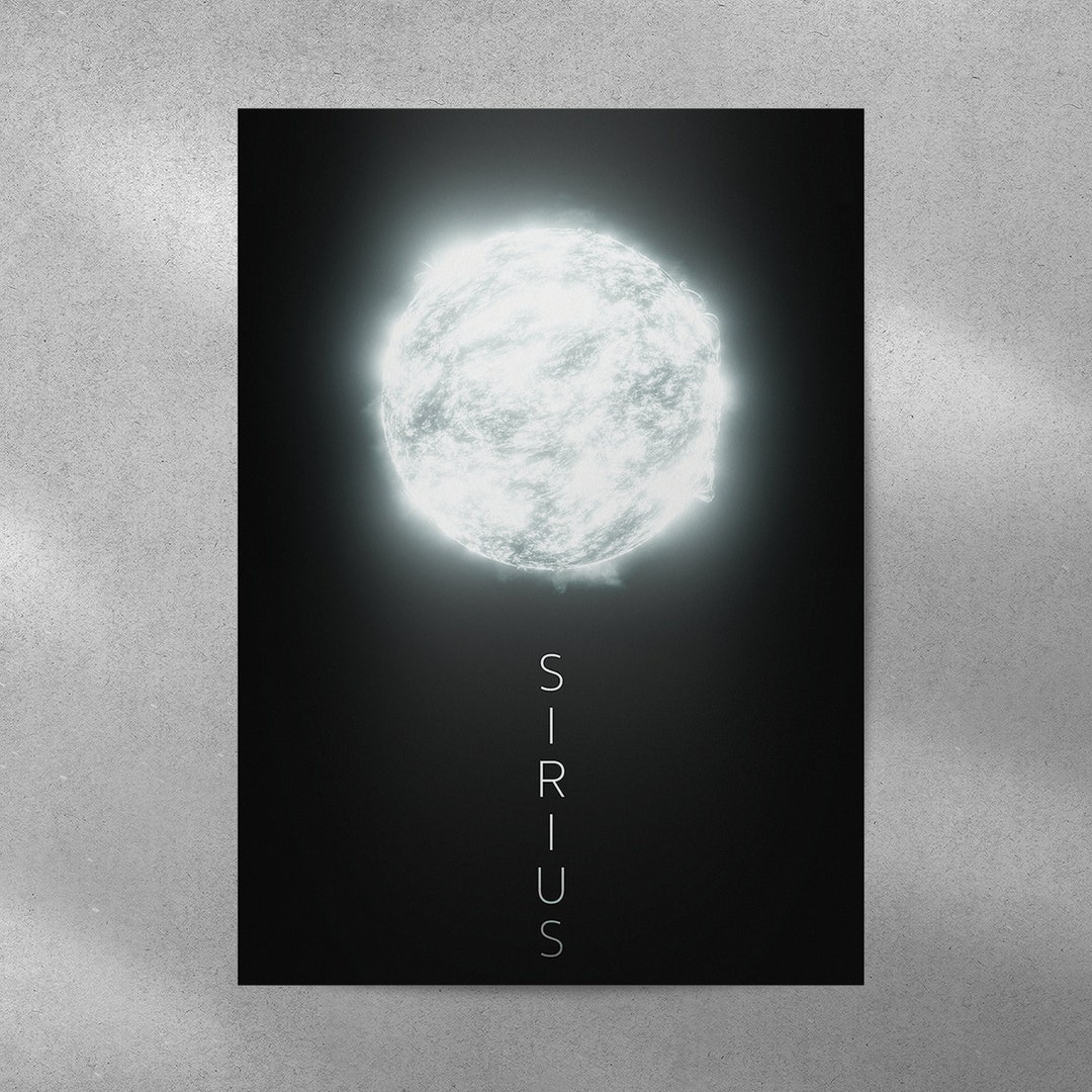 Sirius, Space Art Print, Star Poster, Wall Art Decor, Gallery Wall ...