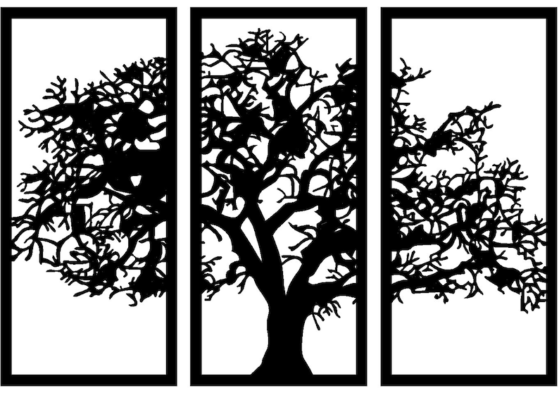 Tree - Dxf File - Laser Cut - Plasma Cut - Etsy