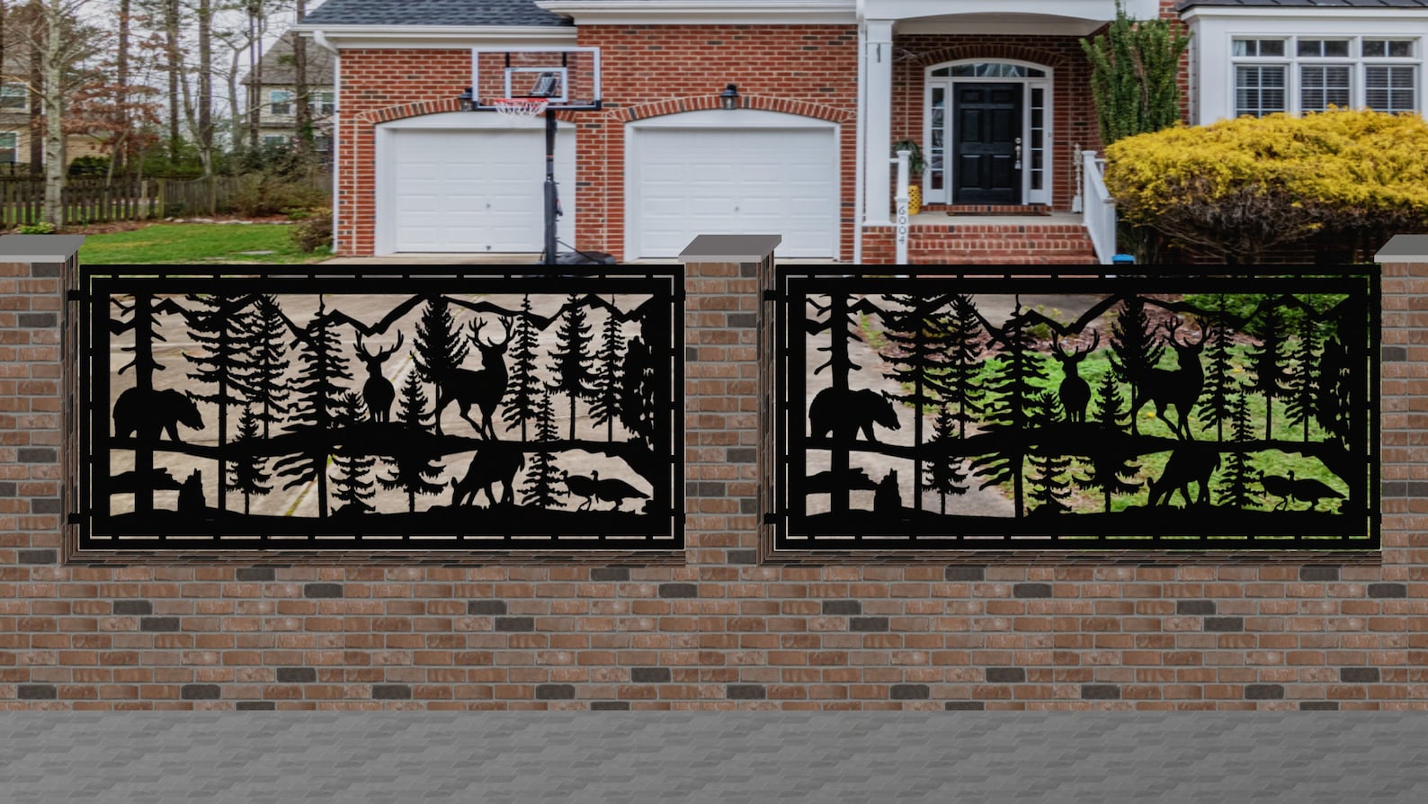 Turkeys-bucks-doe-bear-24x48-cm - Dxf File - Laser Cut - Plasma Cut - Etsy