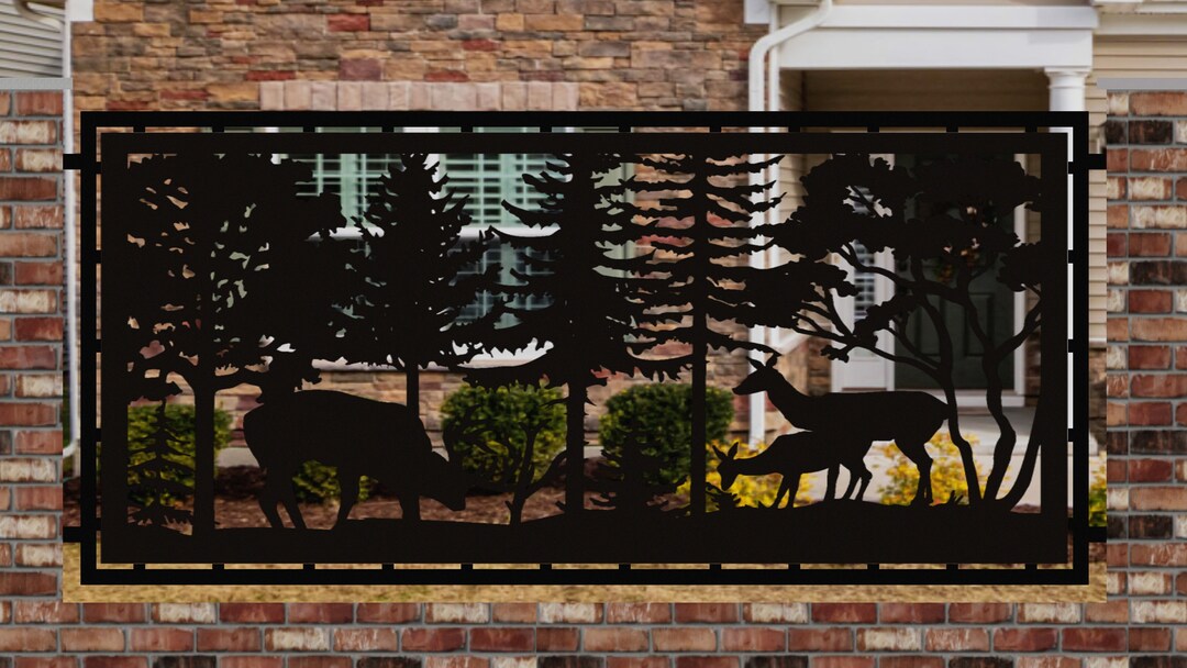 Buck-rub-doe-fawn-30x60-cm - Dxf File - Laser Cut - Plasma Cut - Etsy