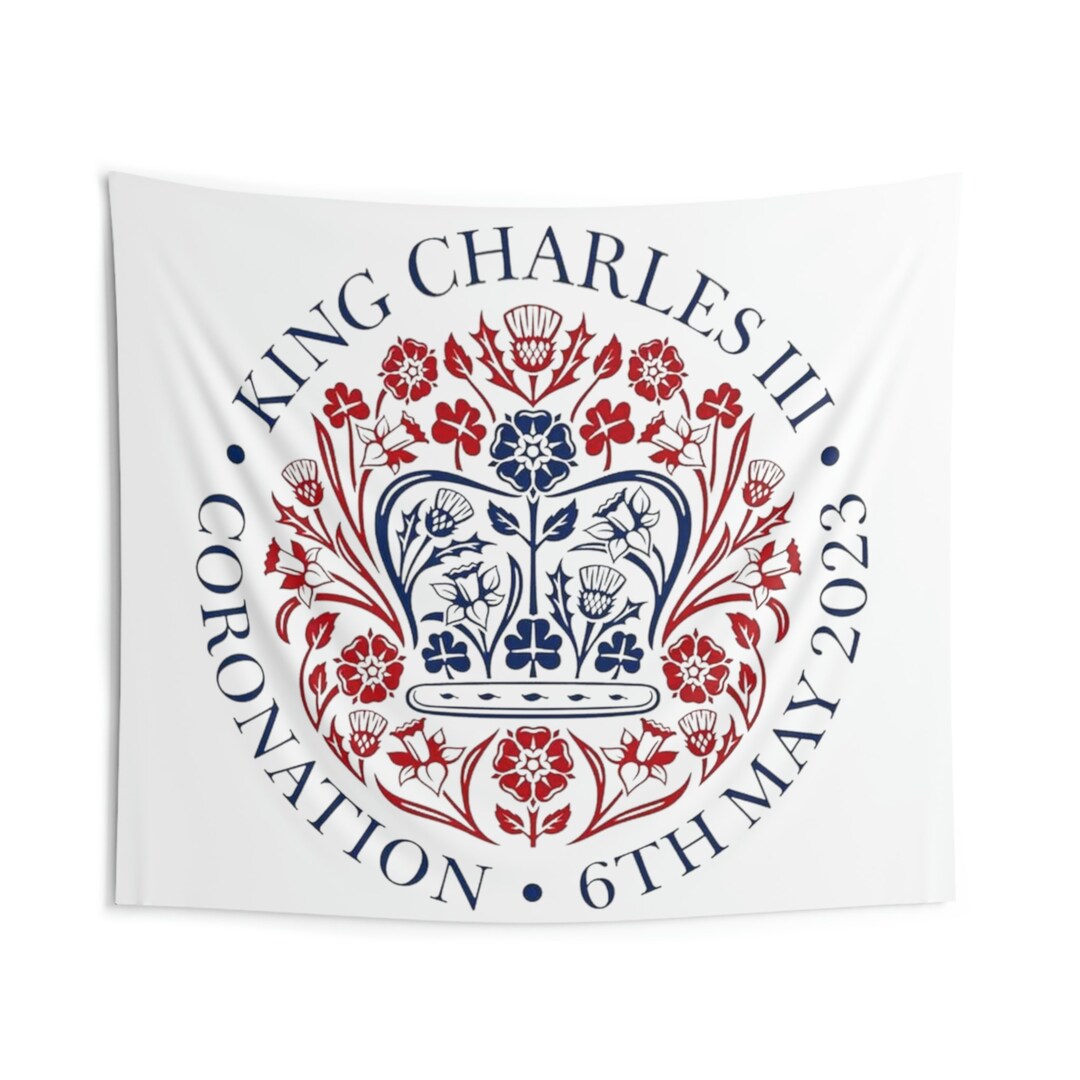St Edward's Crown Coronation Emblem Wall Tapestry - Regal Home Decor ...