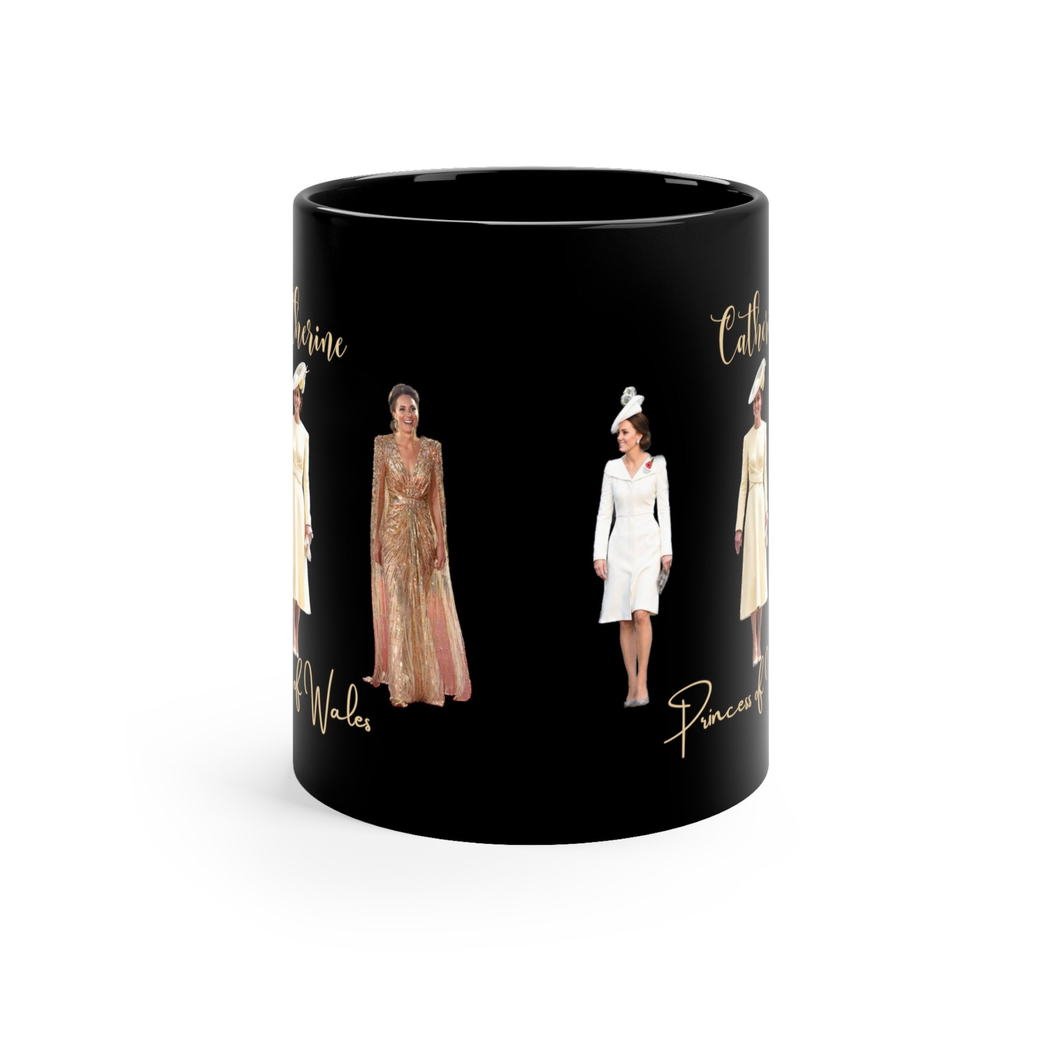 Timeless Elegance Catherine, Princess of Wales Black Mug, Princess Kate ...