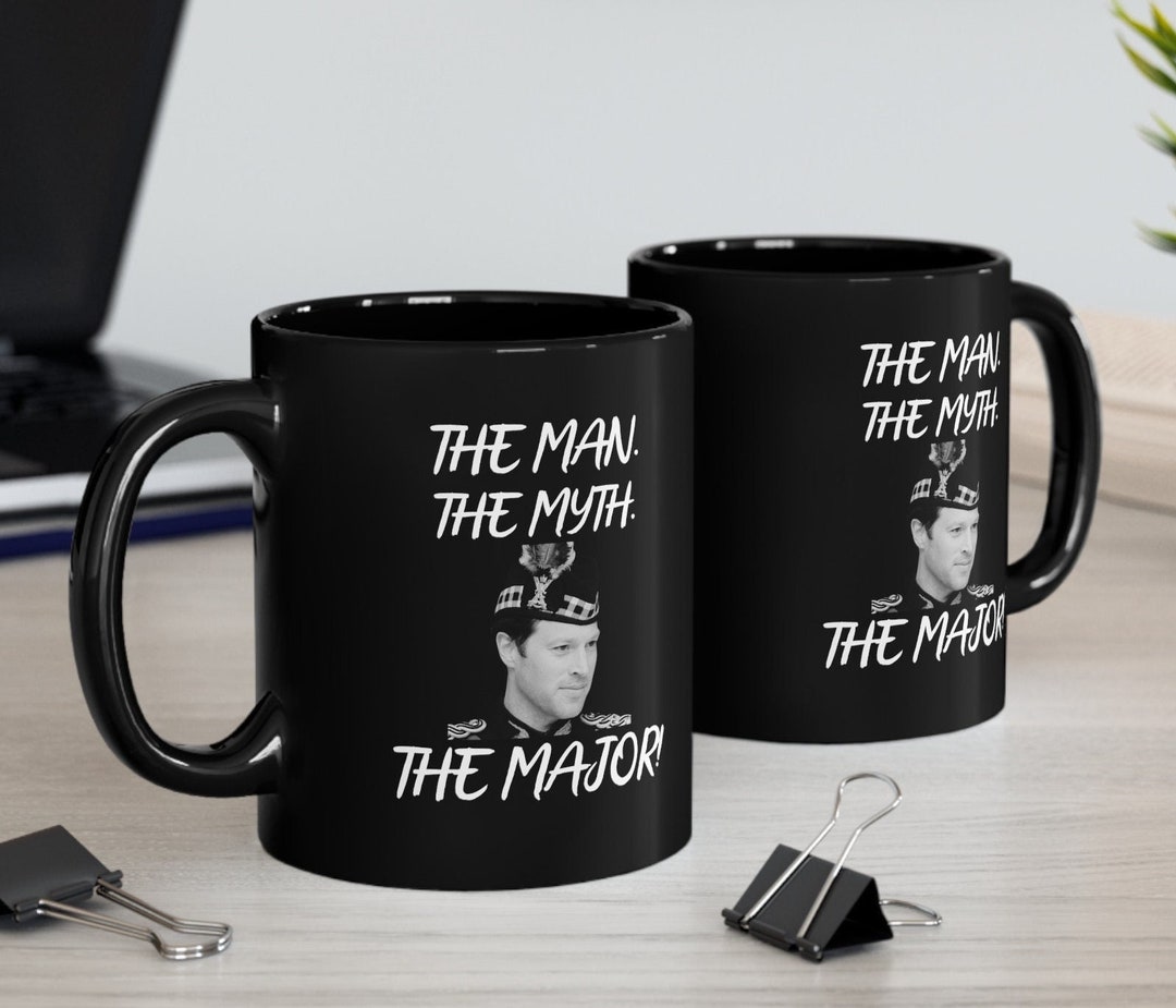 Major Jonny Thompson Mug: Black Ceramic, the Man the Myth, Heartthrob ...