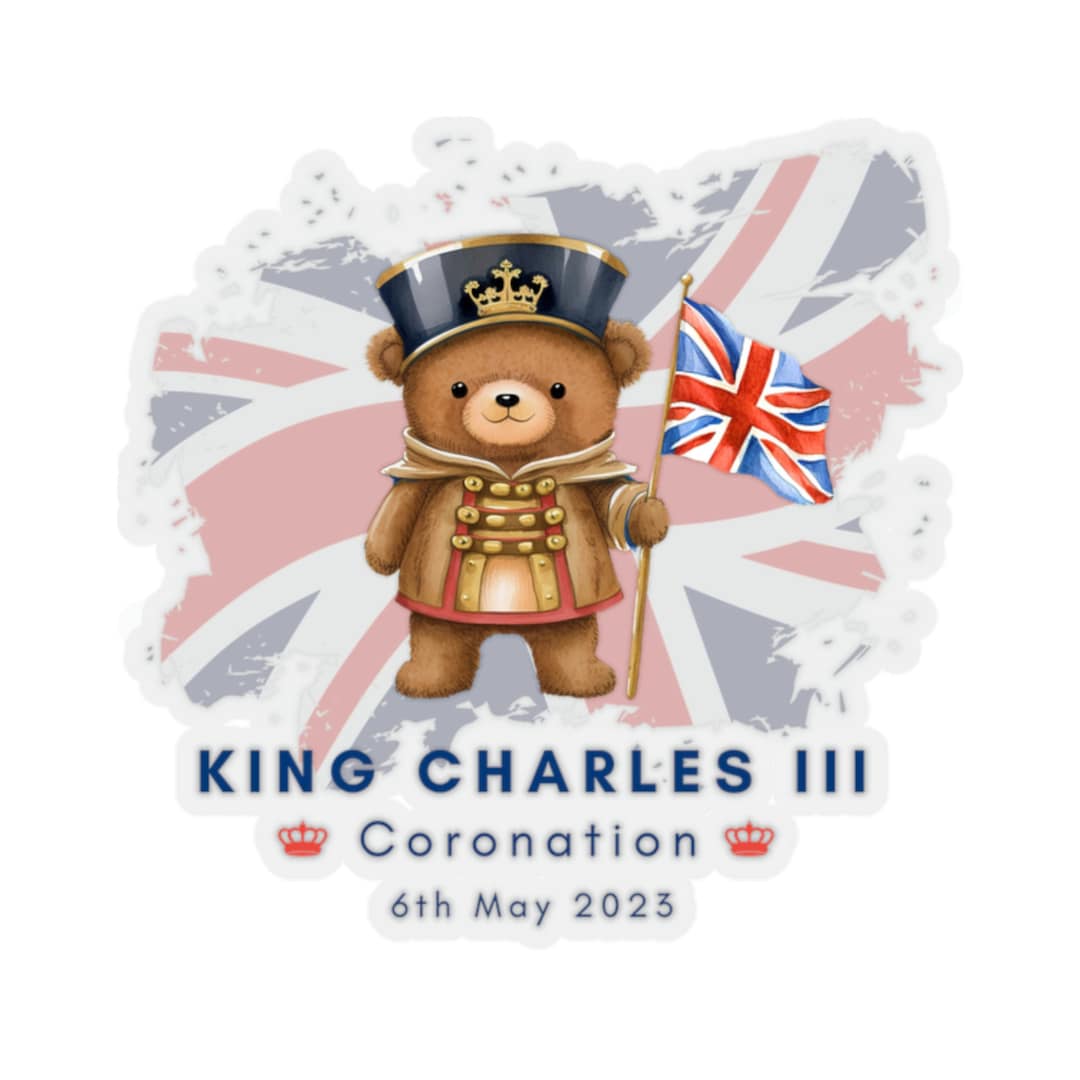 King Charles III Coronation Sticker Kiss-cut Stickers 4 Sizes Available ...