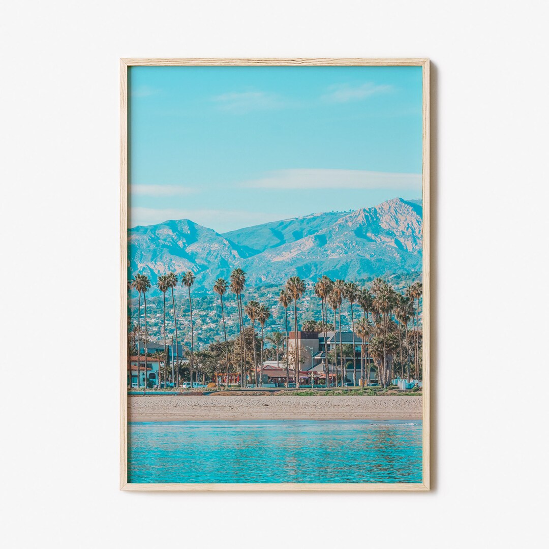 Santa Barbara Colorful Poster Print No 1, Santa Barbara Photo Art ...