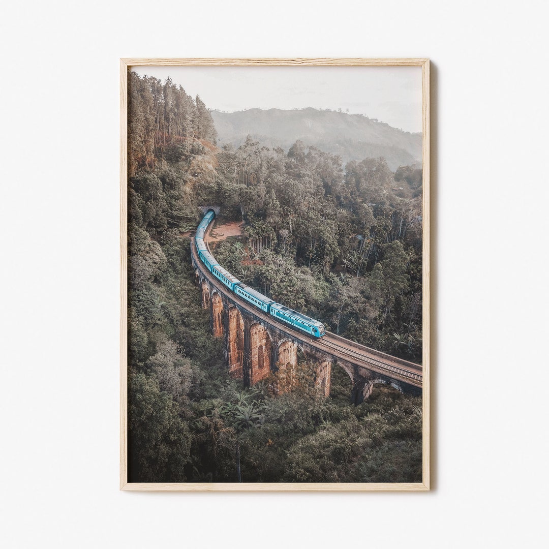 Train Arch Bridge Colorful Poster Print, Train Arch Bridge Photo Wall ...