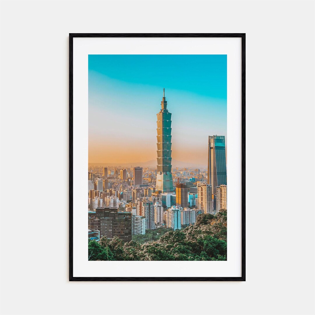 Taipei Colorful Poster Print No 1, Taipei Photo Wall Art, Taipei Wall ...