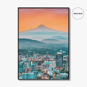 Portland Oregon Colorful Poster Print, Portland Oregon Photo Wall Art ...