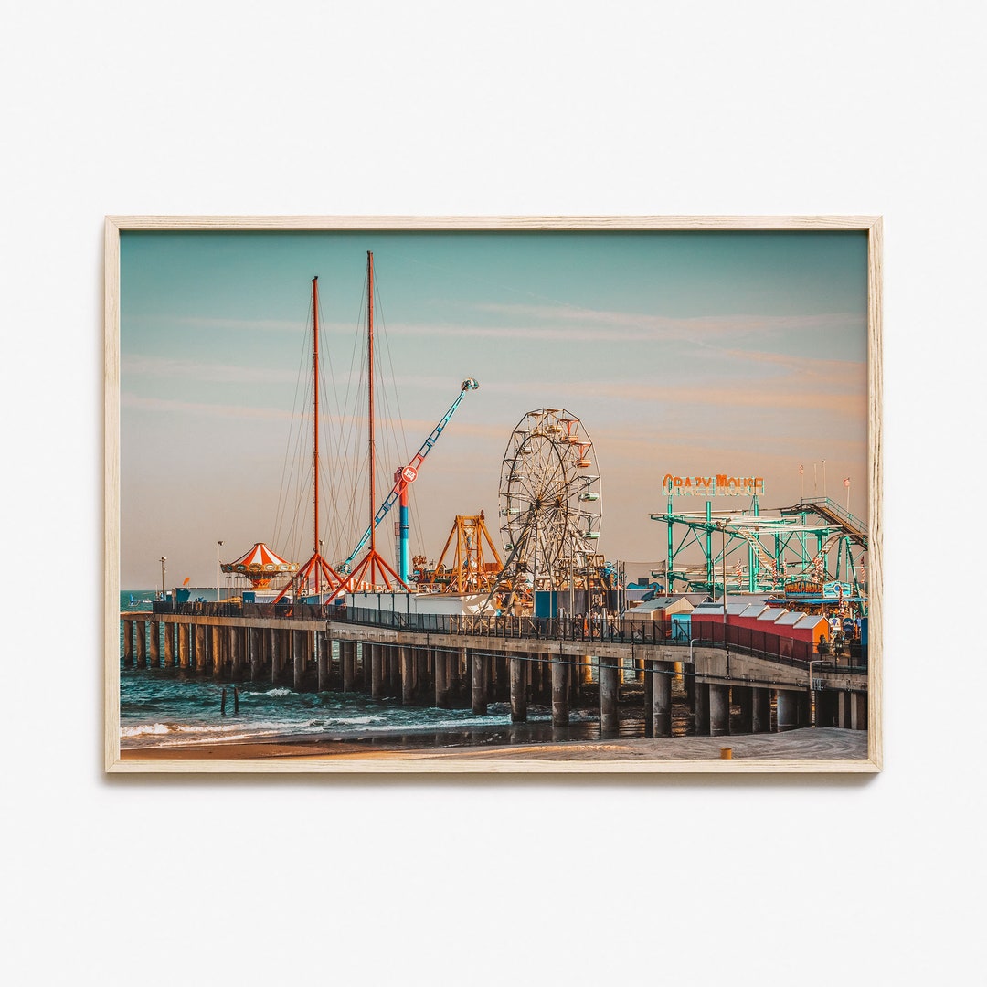 Jersey Shore Colorful Poster Print Horizontal, Jersey Shore Photo Wall ...