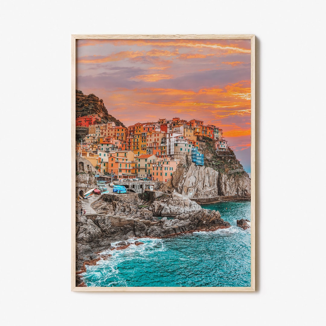 Cinque Terre Colorful Poster Print No 1, Cinque Terre Photo Art, Cinque ...