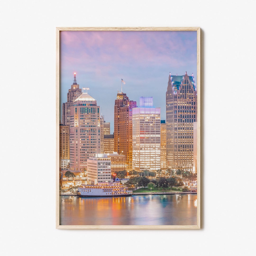 Detroit Colorful Poster Print No 1, Detroit Photo Wall Art, Detroit ...