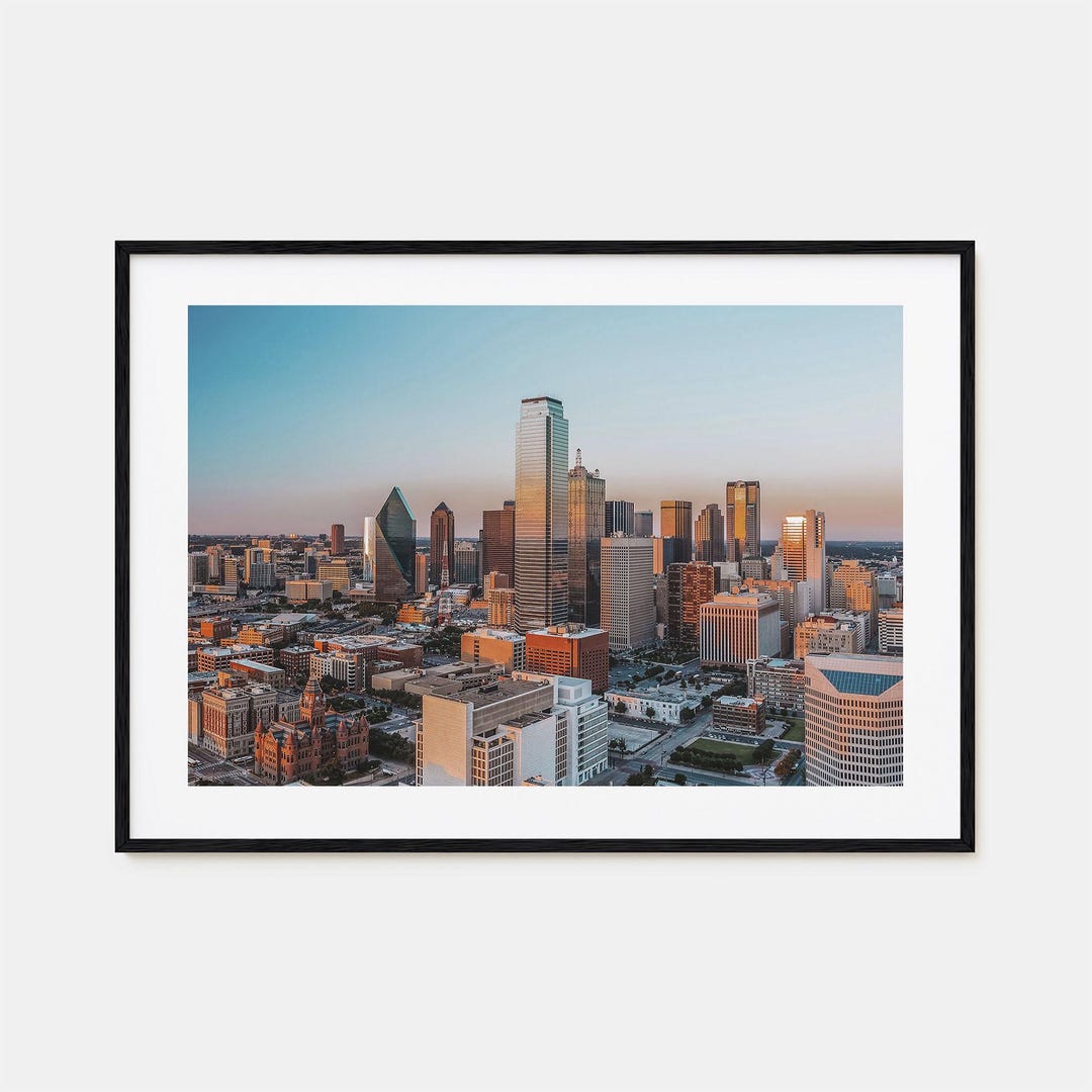 Dallas Colorful Poster Print Horizontal, Dallas Photo Wall Art, Dallas ...