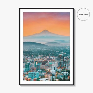 Portland Oregon Colorful Poster Print, Portland Oregon Photo Wall Art ...