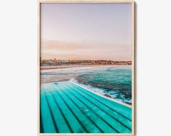 Palm Leaf Pool Colorful Poster Print, Palm Leaf Pool Photo Wall Art ...