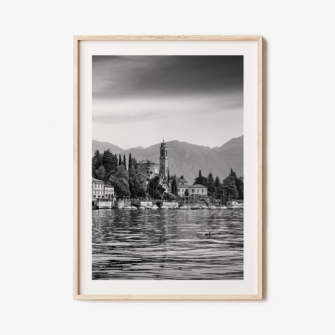 Como Lake Photo Poster Print, Como Lake Black and White Art, Como Lake ...