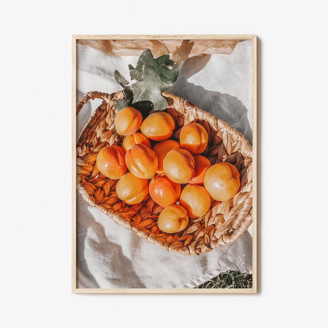 Apricots Colorful Poster Print Apricots Photo Wall Art Wall - Etsy