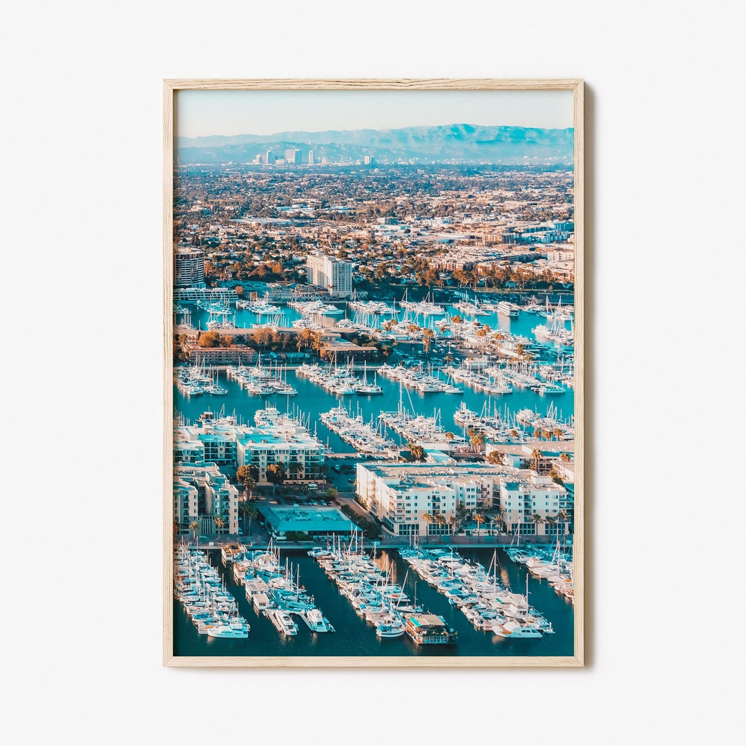 Marina Del Rey Colorful Poster Print, Marina Del Rey Photo Wall Art ...