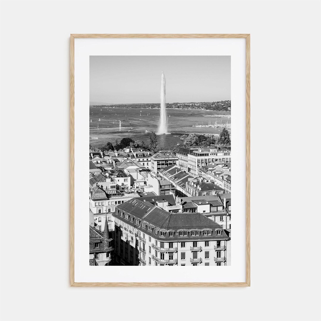 Geneva Photo Poster Print, Geneva Black and White Wall Art, Geneva Wall ...