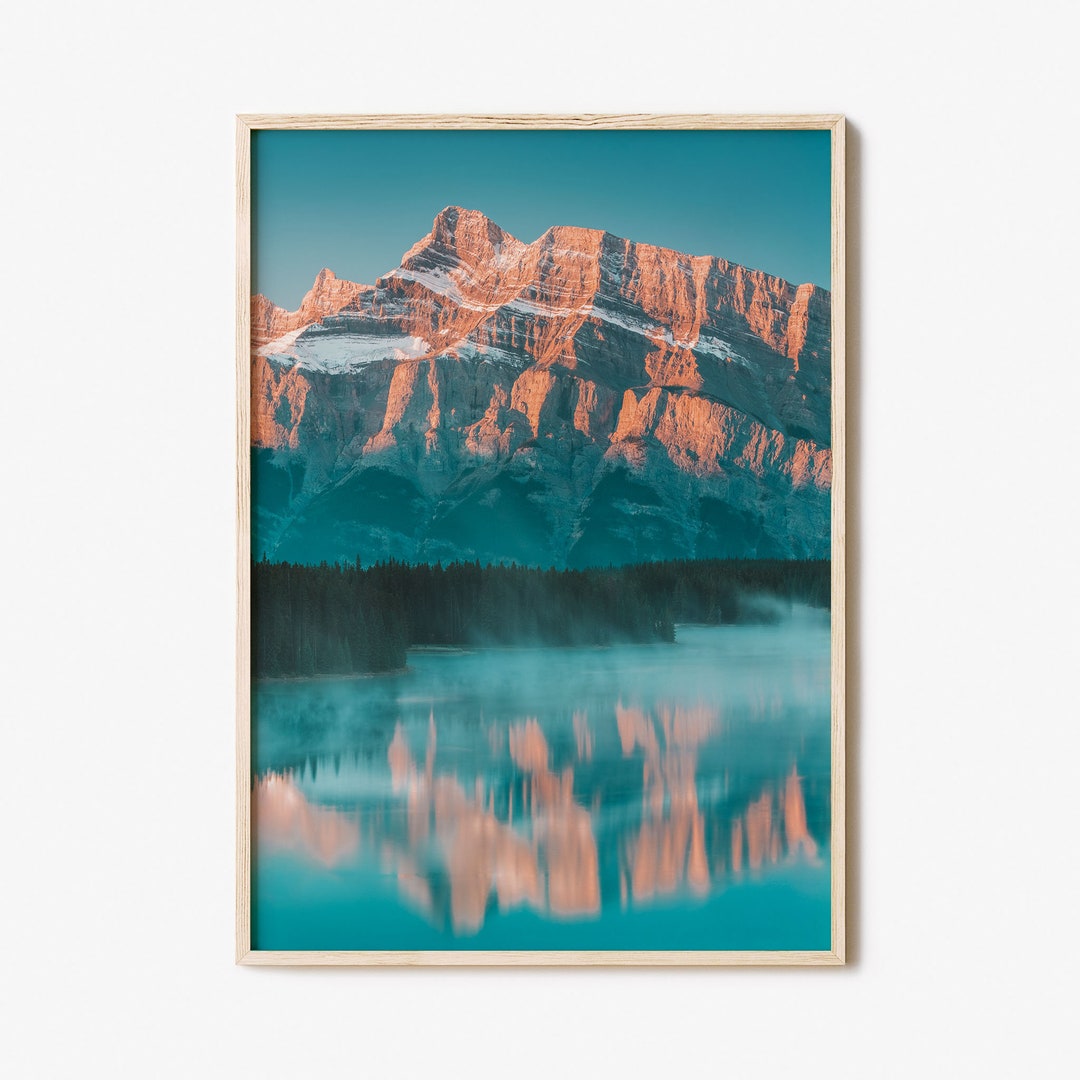 Banff Colorful Poster Print, Banff Photo Wall Art, Banff Wall Decor ...