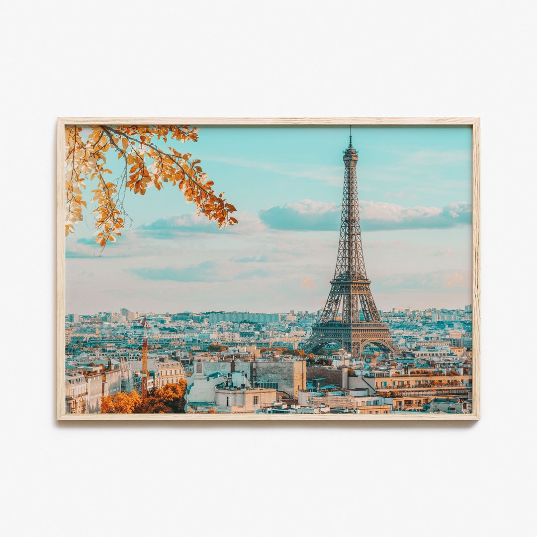 Paris Colorful Poster Print Horizontal, Paris Photo Wall Art, Paris ...