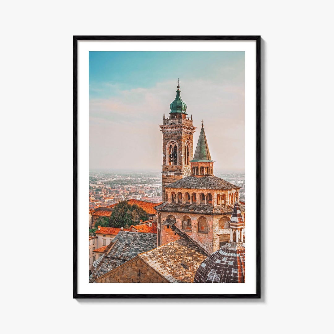 Bergamo Colorful Poster Print, Bergamo Photo Wall Art, Bergamo Wall ...