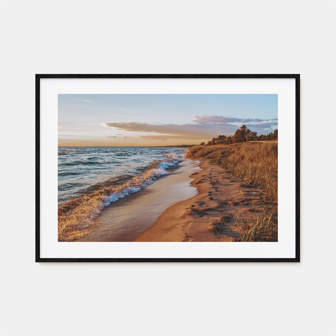 Lake Michigan Colorful Poster Print Horizontal, Lake Michigan Photo ...