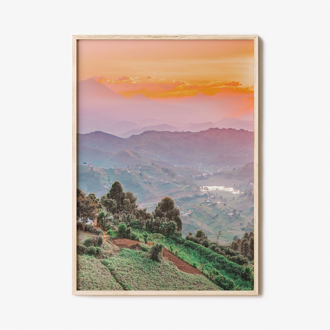 Uganda Colorful Poster Print, Uganda Photo Wall Art, Uganda Wall Decor ...