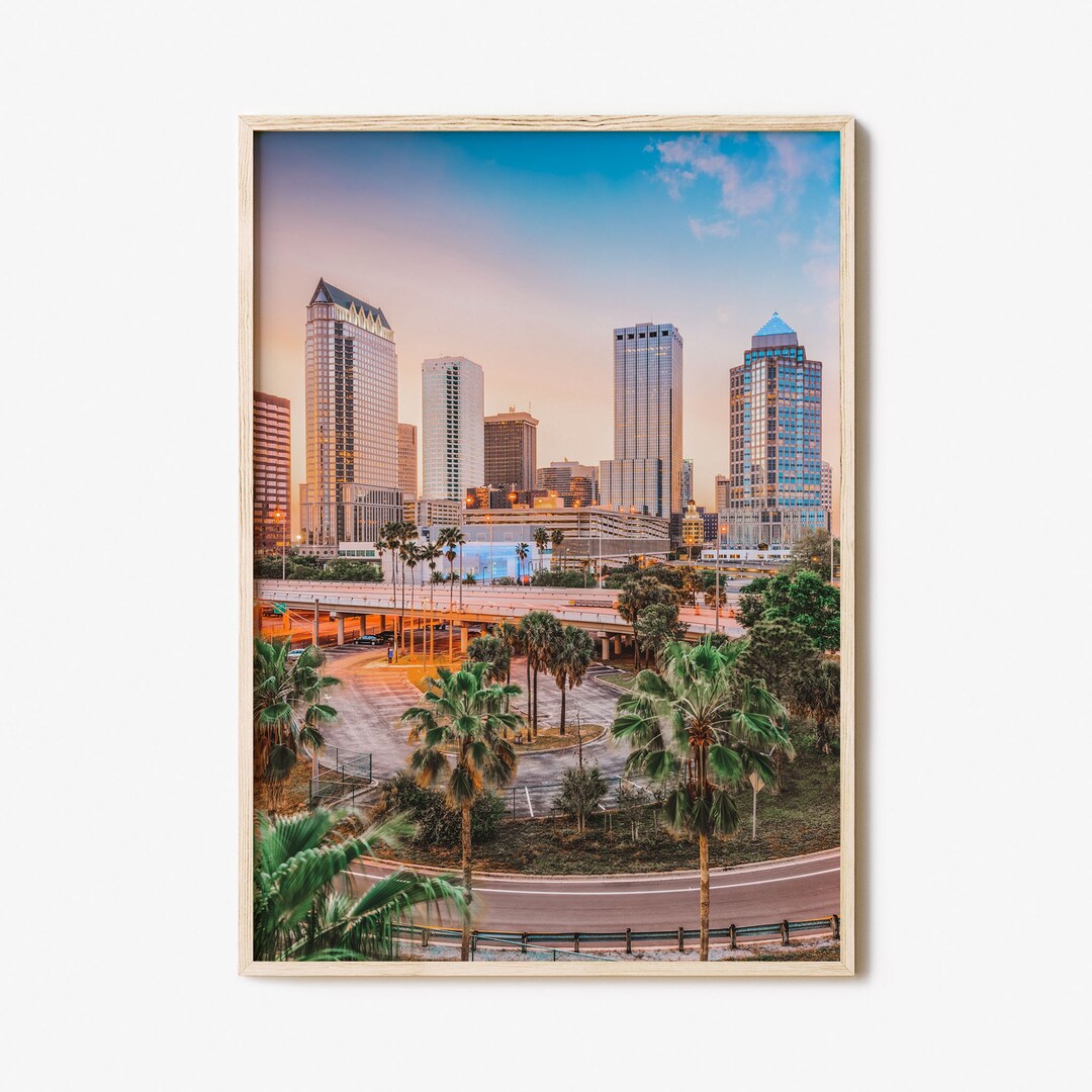 Tampa Colorful Poster Print No 1, Tampa Photo Wall Art, Tampa Wall ...