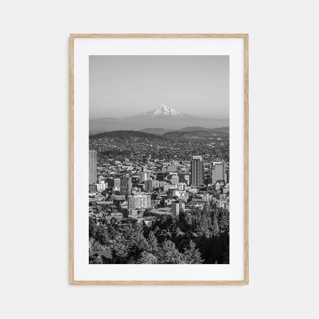Portland Oregon Photo Poster Print, Portland Oregon Black and White ...