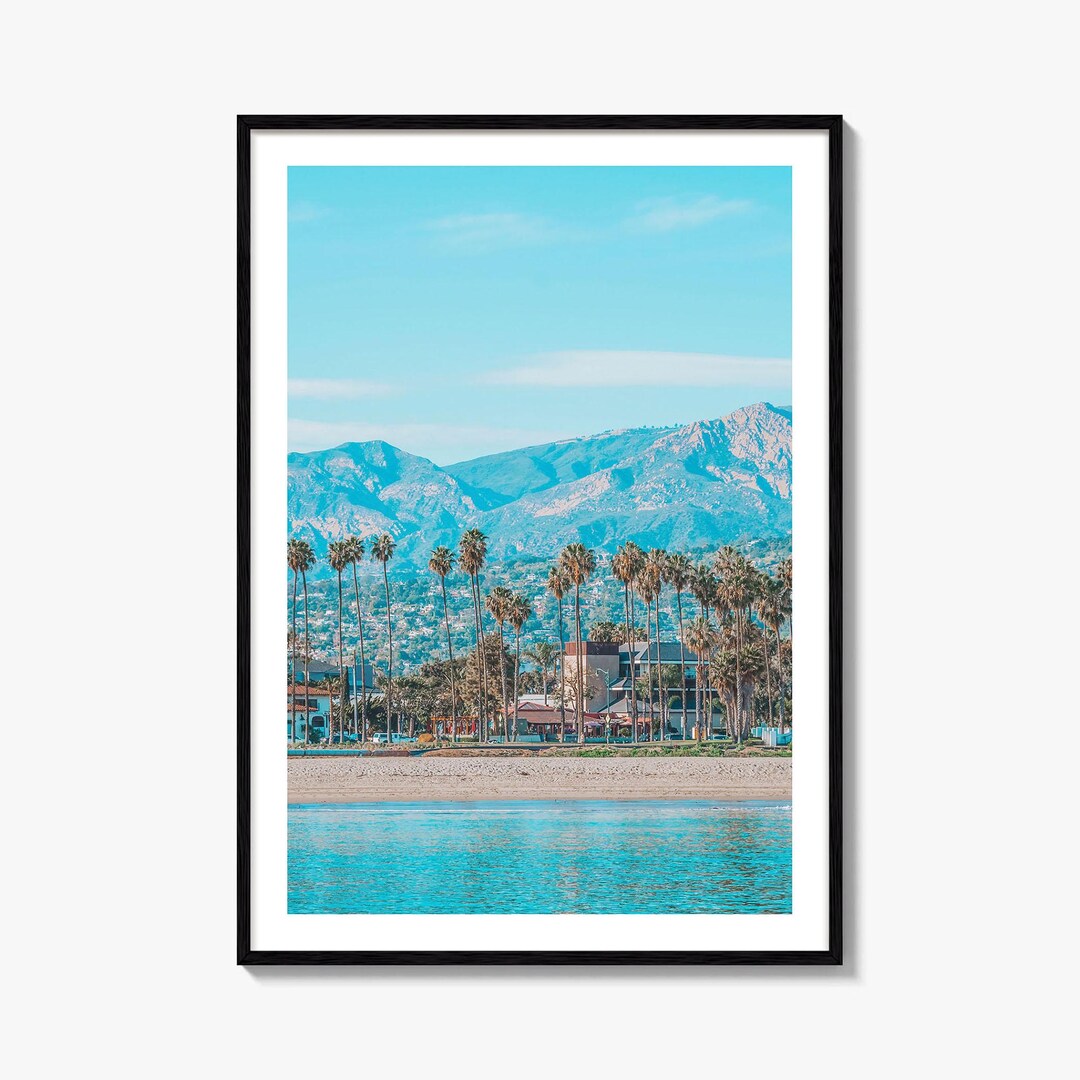 Santa Barbara Colorful Poster Print No 1, Santa Barbara Photo Art ...