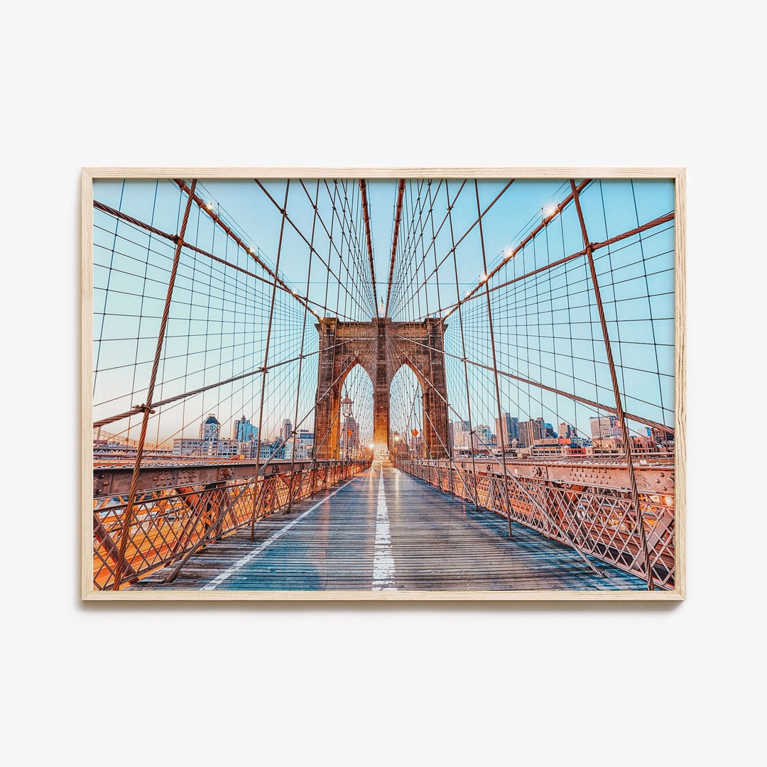 Brooklyn Colorful Poster Print Horizontal, Brooklyn Photo Wall Art ...