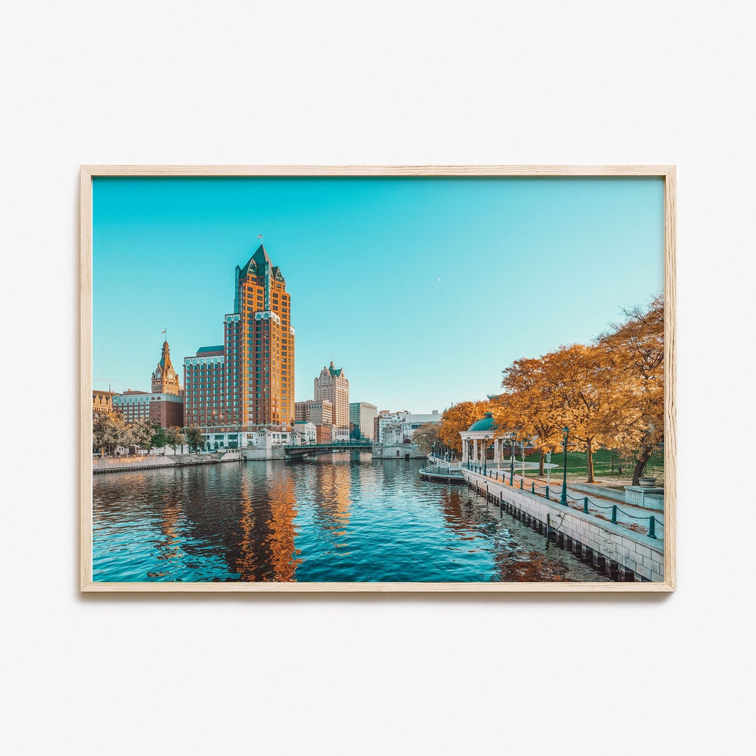 Milwaukee Colorful Poster Print Horizontal, Milwaukee Photo Wall Art ...