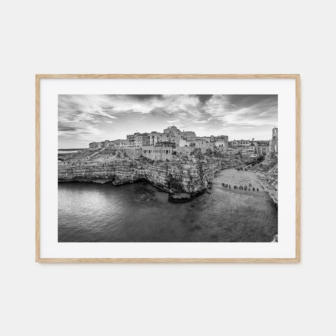 Puglia Photo Poster Print Horizontal, Puglia Black and White Wall Art ...