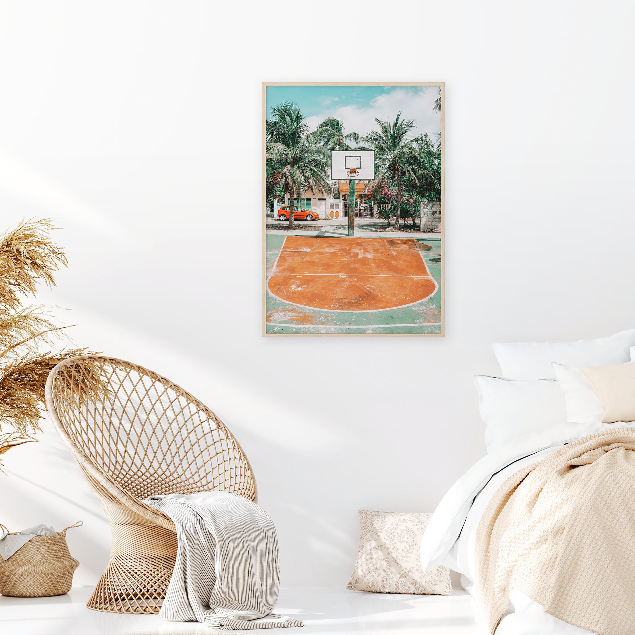Basketball Court Colorful Poster Print No 3 Basketball Court - Etsy