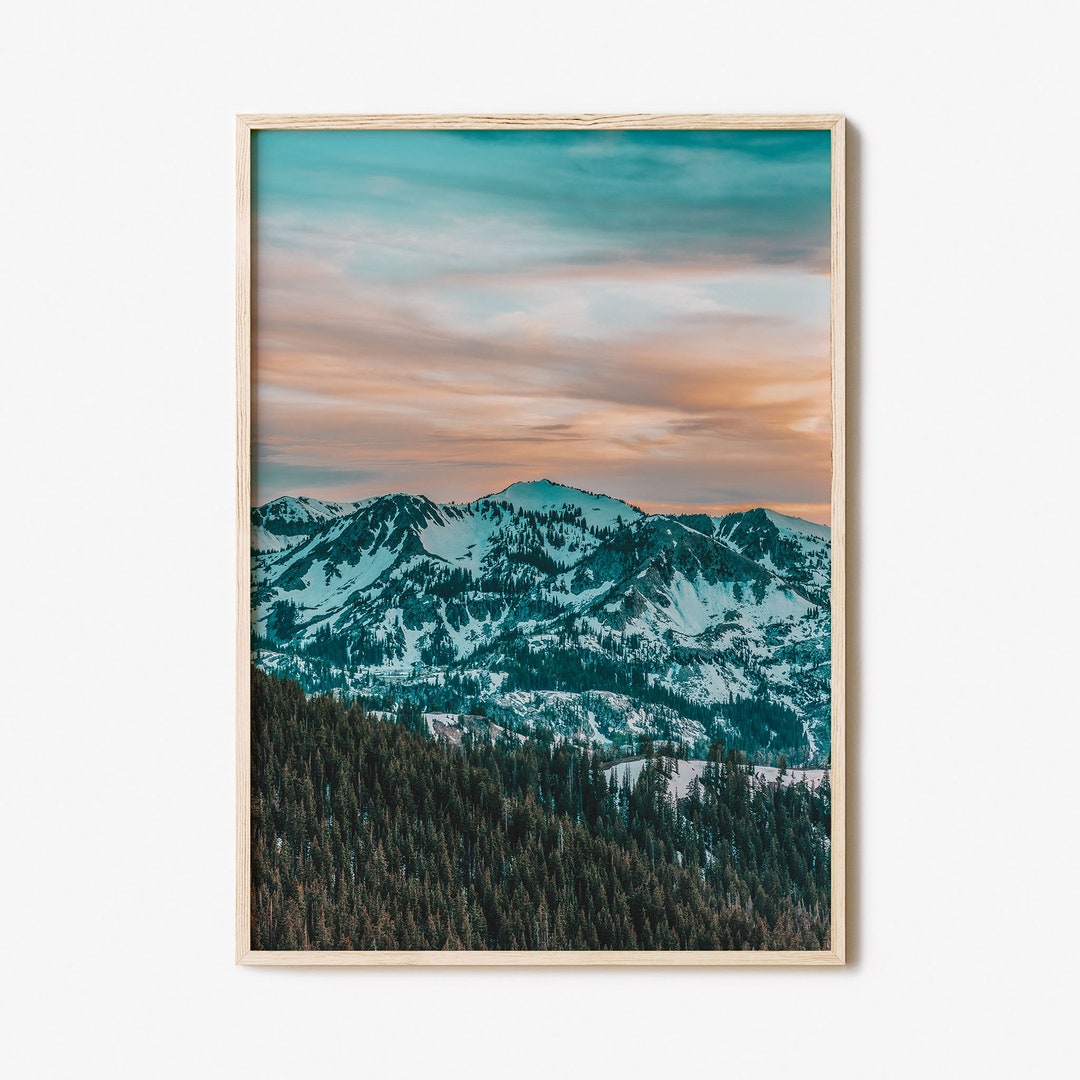 Mountain Landscape Colorful Poster Print No 2, Mountain Landscape Photo ...