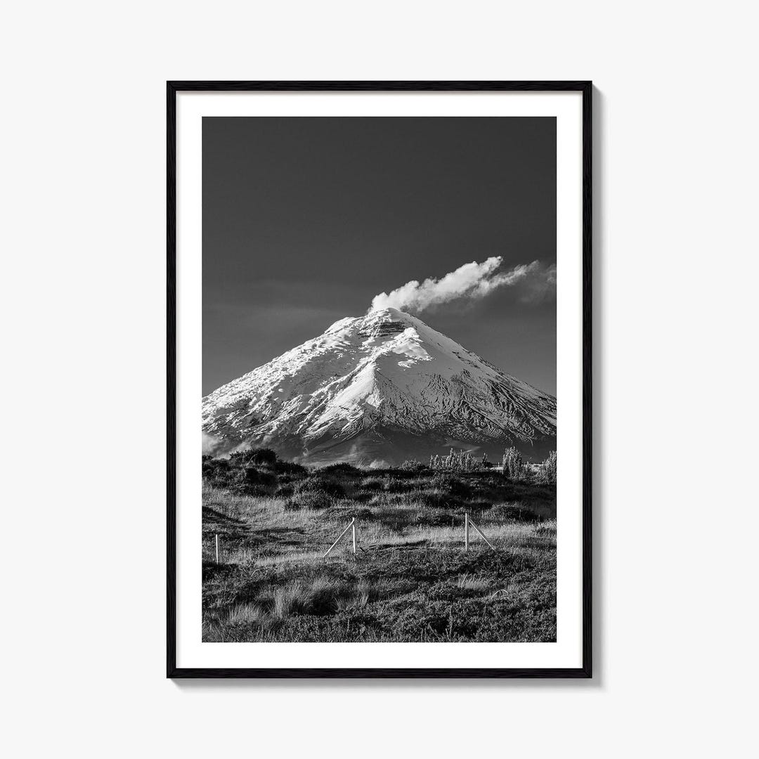 Cotopaxi Black and White Fine Art Photo Print, Volcano, Ecuador, Andes ...