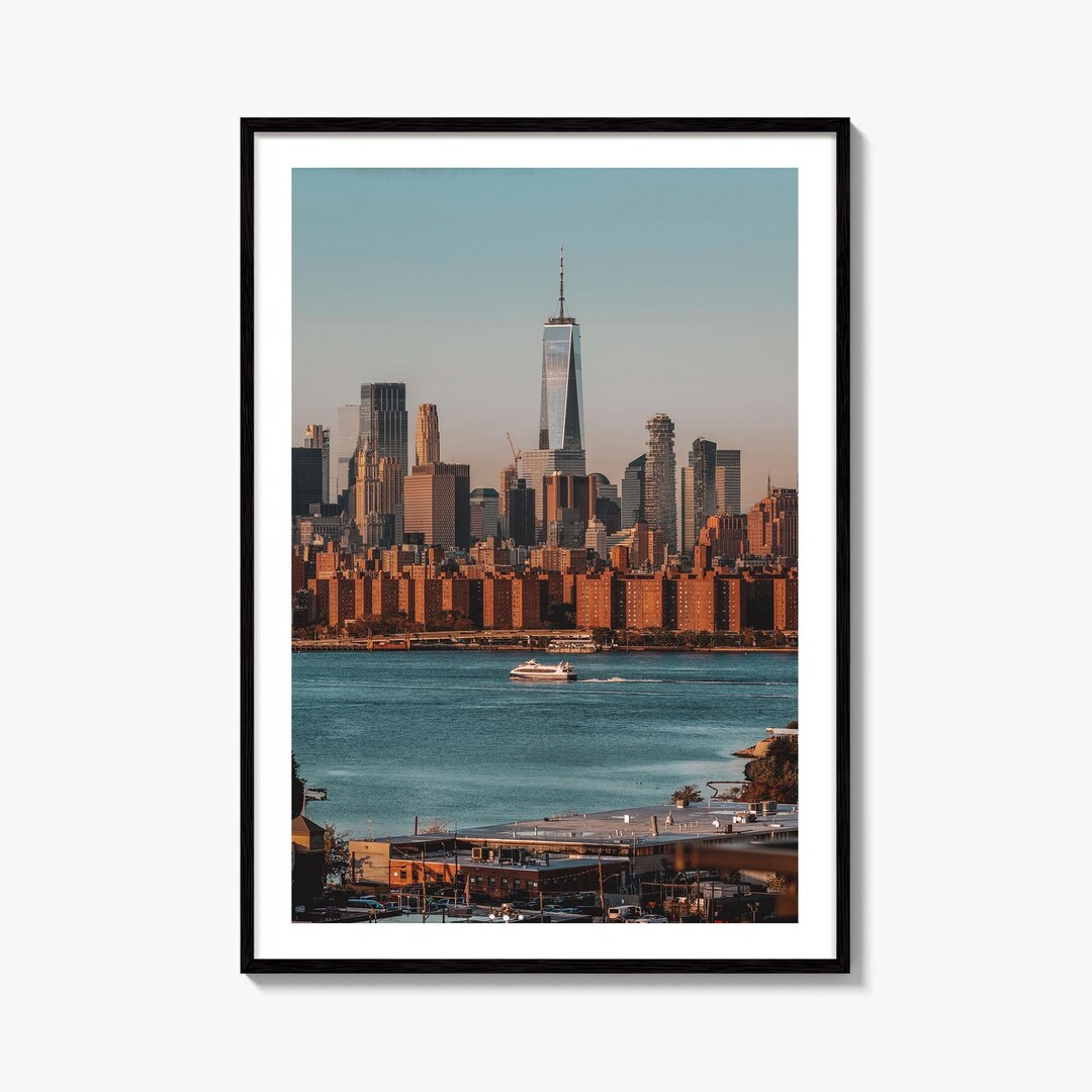 Greenpoint Skyline Fine Art Photo Print, Lower Manhattan, Brooklyn NYC ...