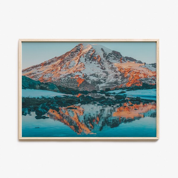 Mount Rainier Line Art - Etsy