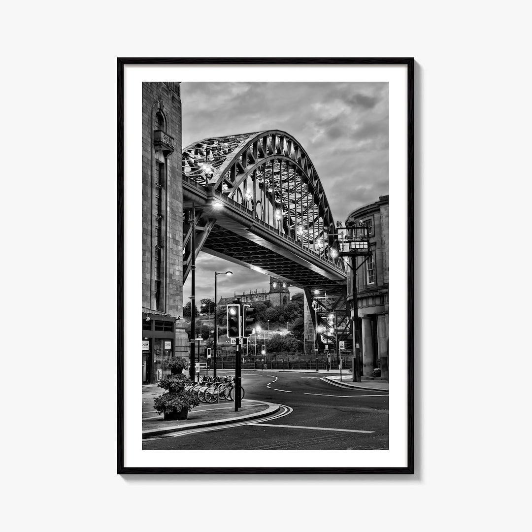 Newcastle Upon Tyne Black and White Fine Art Photo Print, Tyne Bridge ...