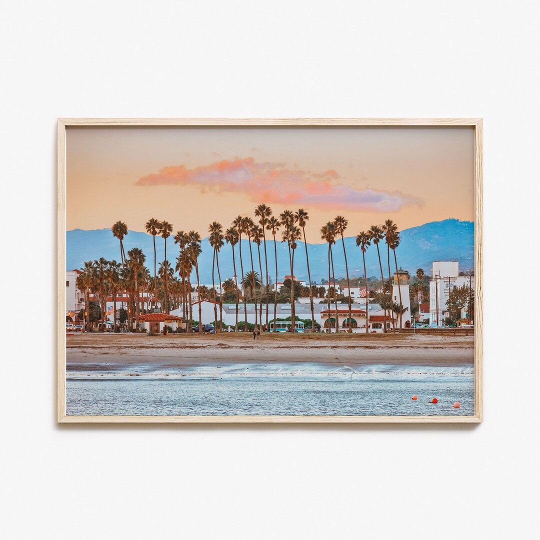 Santa Barbara Colorful Poster Print Horizontal Santa Barbara - Etsy