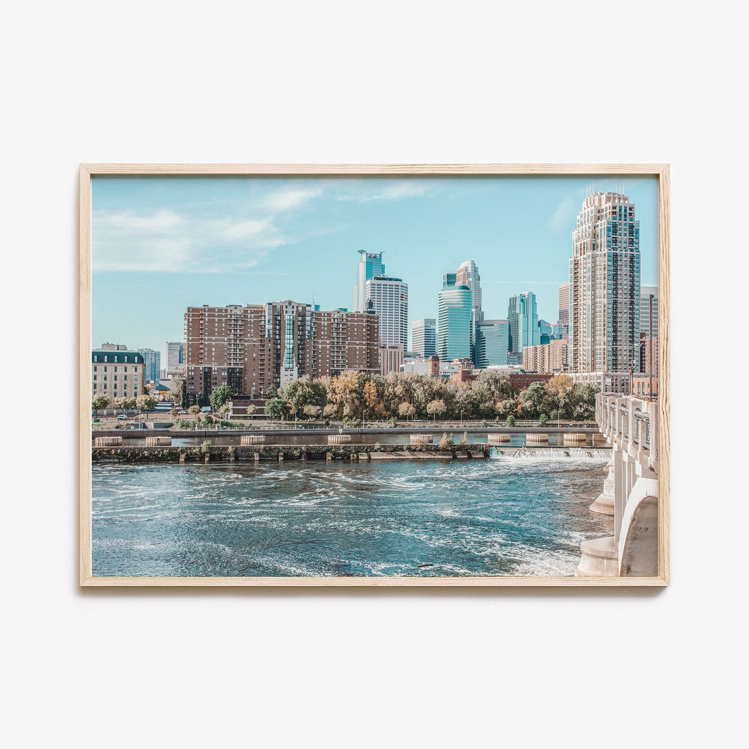 Minneapolis Colorful Poster Print Horizontal, Minneapolis Photo Wall ...