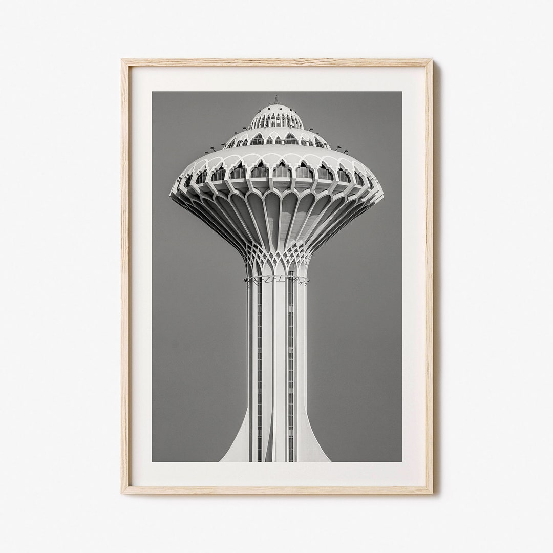 Water Tower Photo Poster Print No 1, Water Tower Black and White Art ...