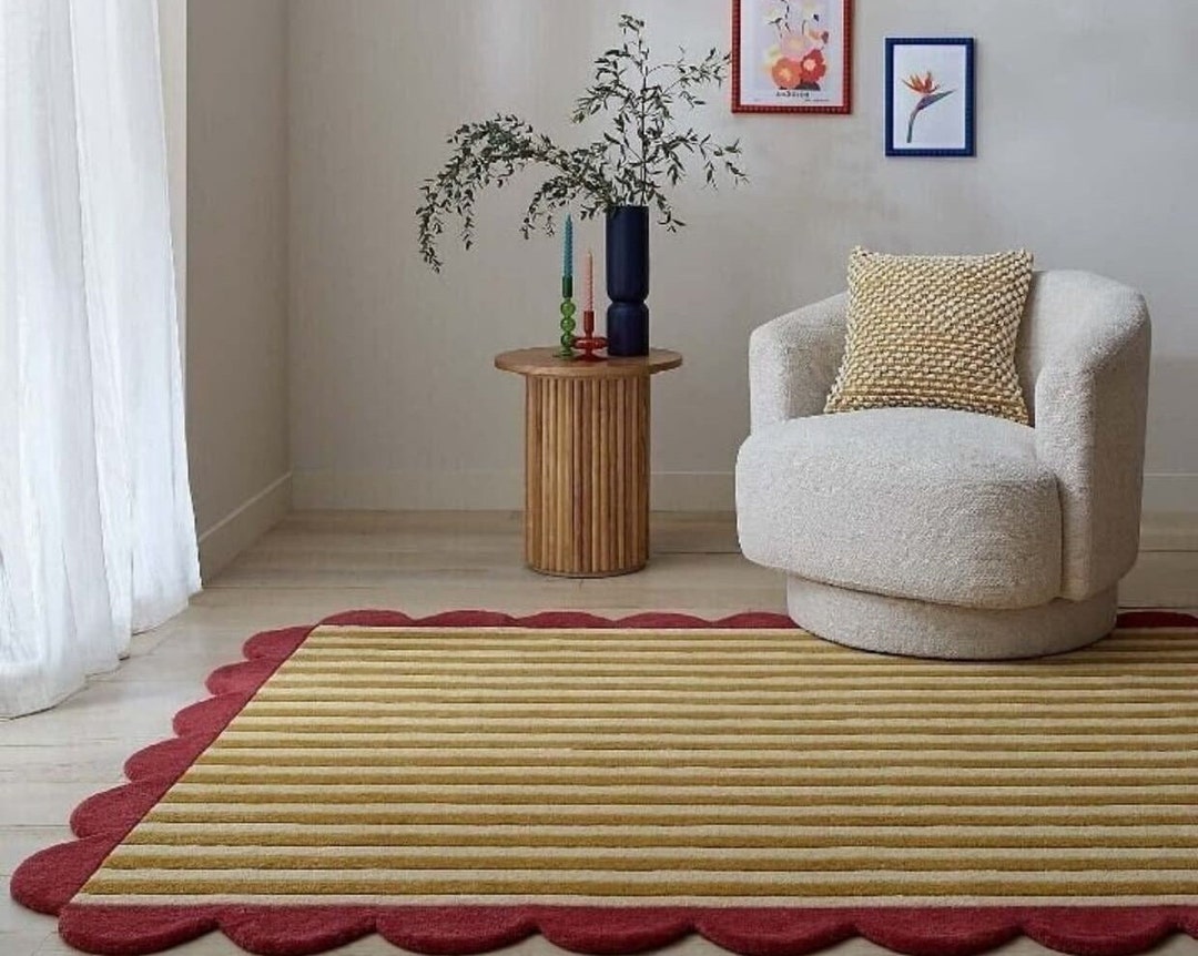 Strip Pattern Handtufted Rugs for Living Room Home Decor Tufted Rugs ...