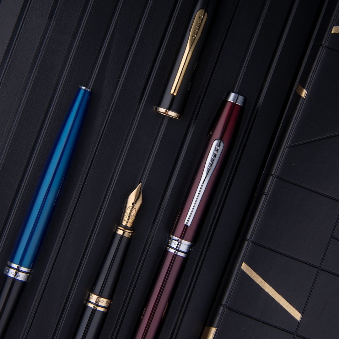 Free Engraving A.T CROSS Fountain Ballpoint Pen With Cross Gift Box ...