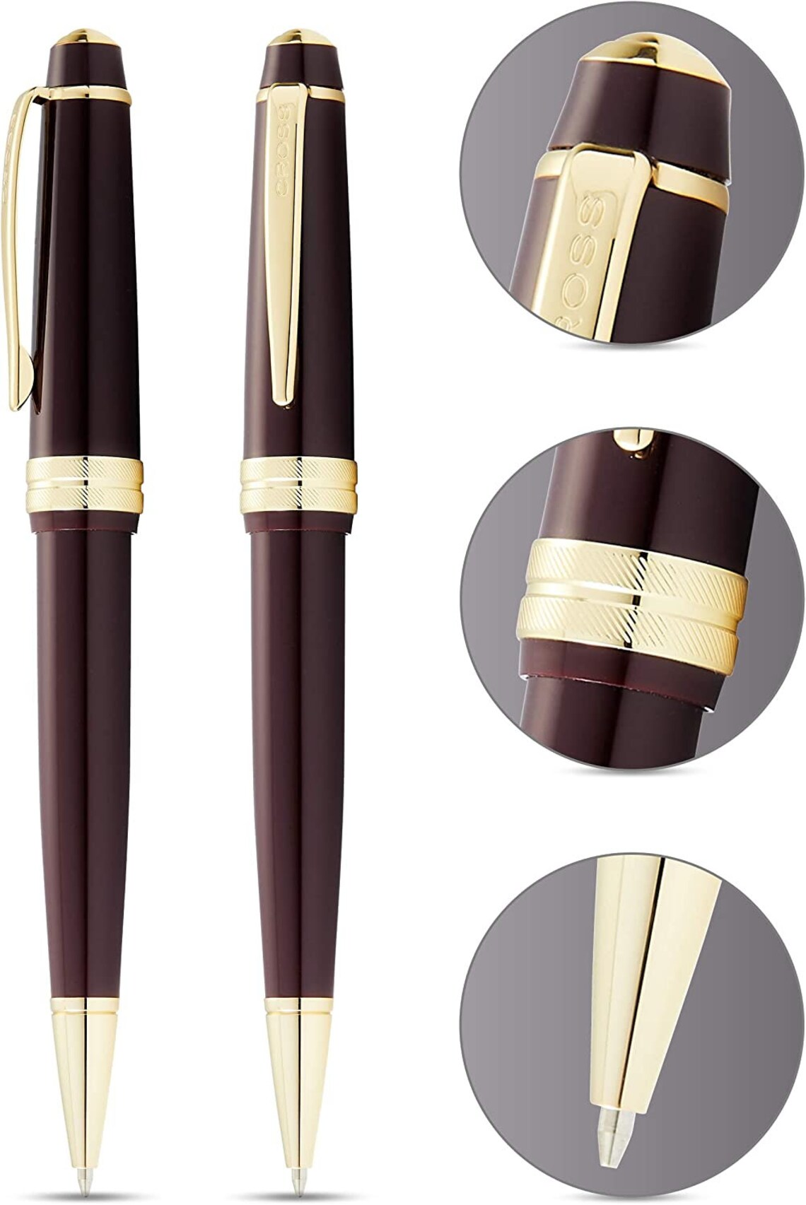A.T CROSS Bailey Light Ballpoint Pen Gold Tone With Cross Gift Box ...