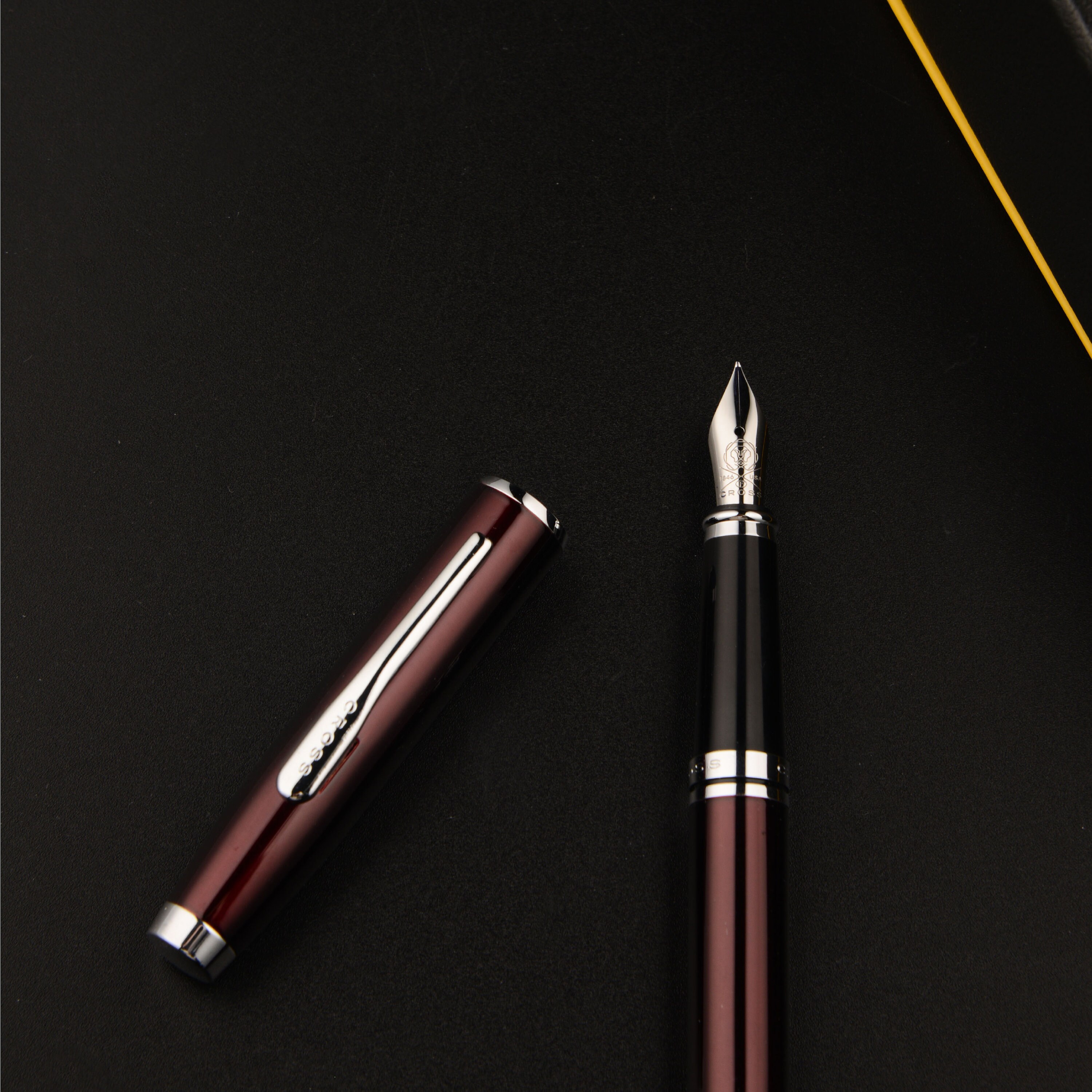 Free Engraving A.T CROSS Fountain Ballpoint Pen With Cross Gift Box ...