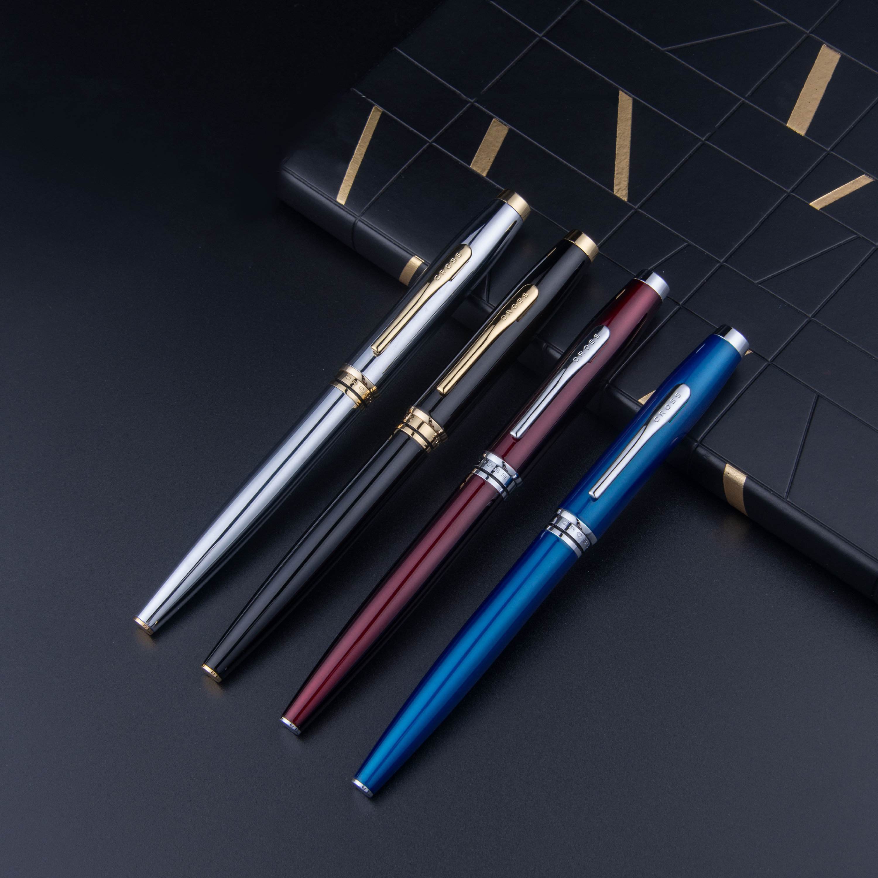 Free Engraving A.T CROSS Fountain Ballpoint Pen With Cross Gift Box ...