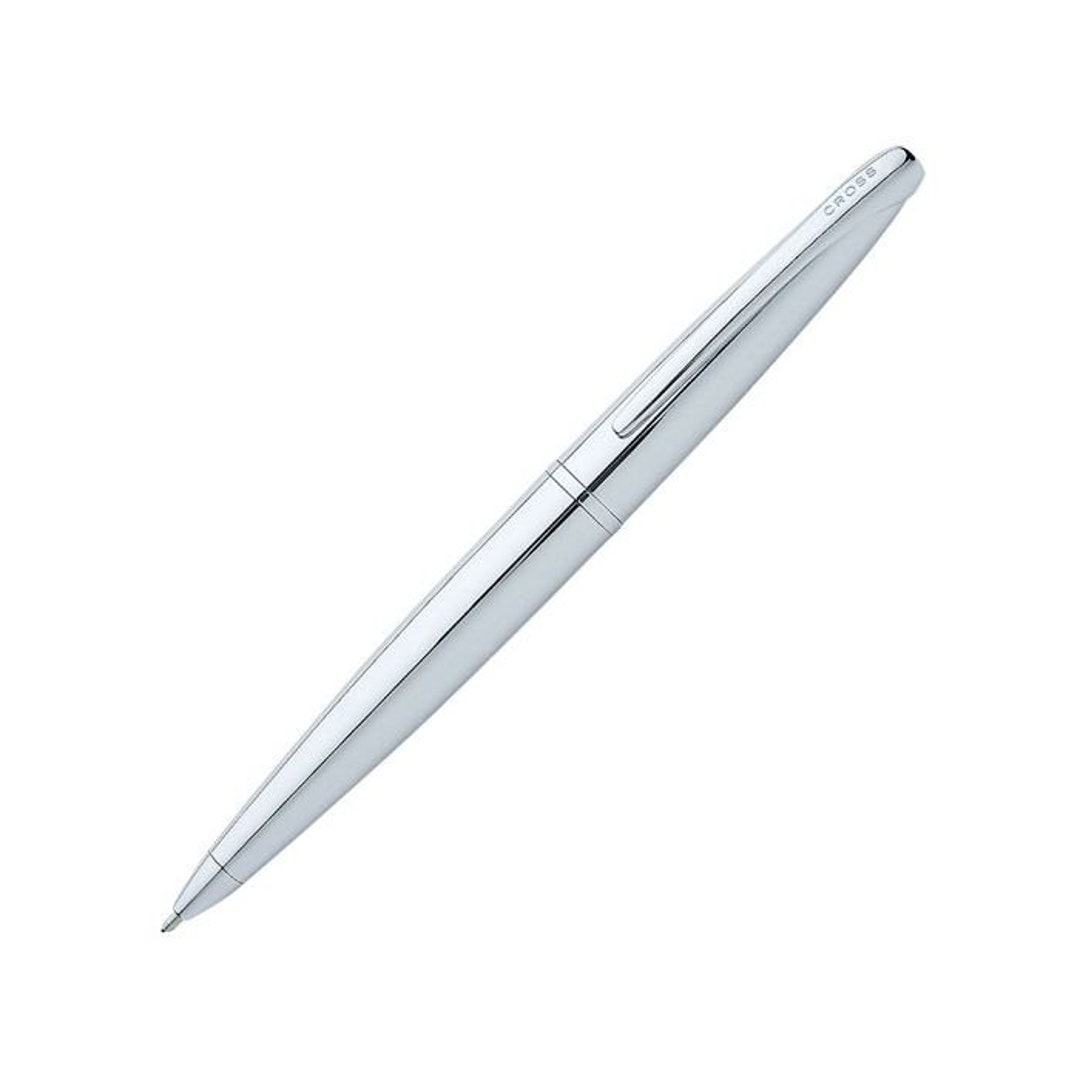 Laser Engraved CROSS ATX Ballpoint Pen Pure Chrome With Gift Box & Gift ...