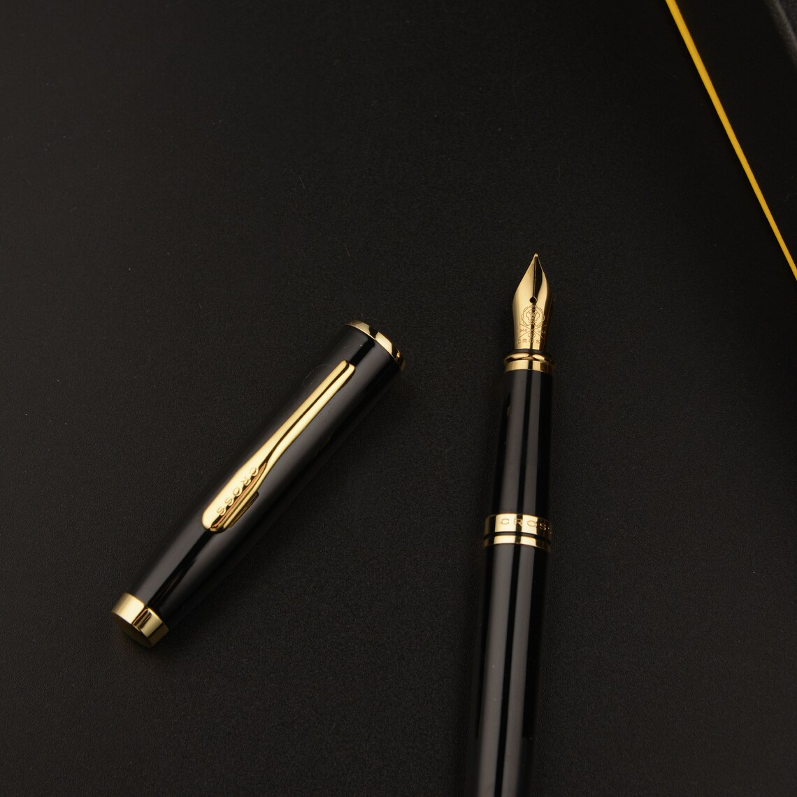 Free Engraving A.T CROSS Fountain Ballpoint Pen With Cross Gift Box ...